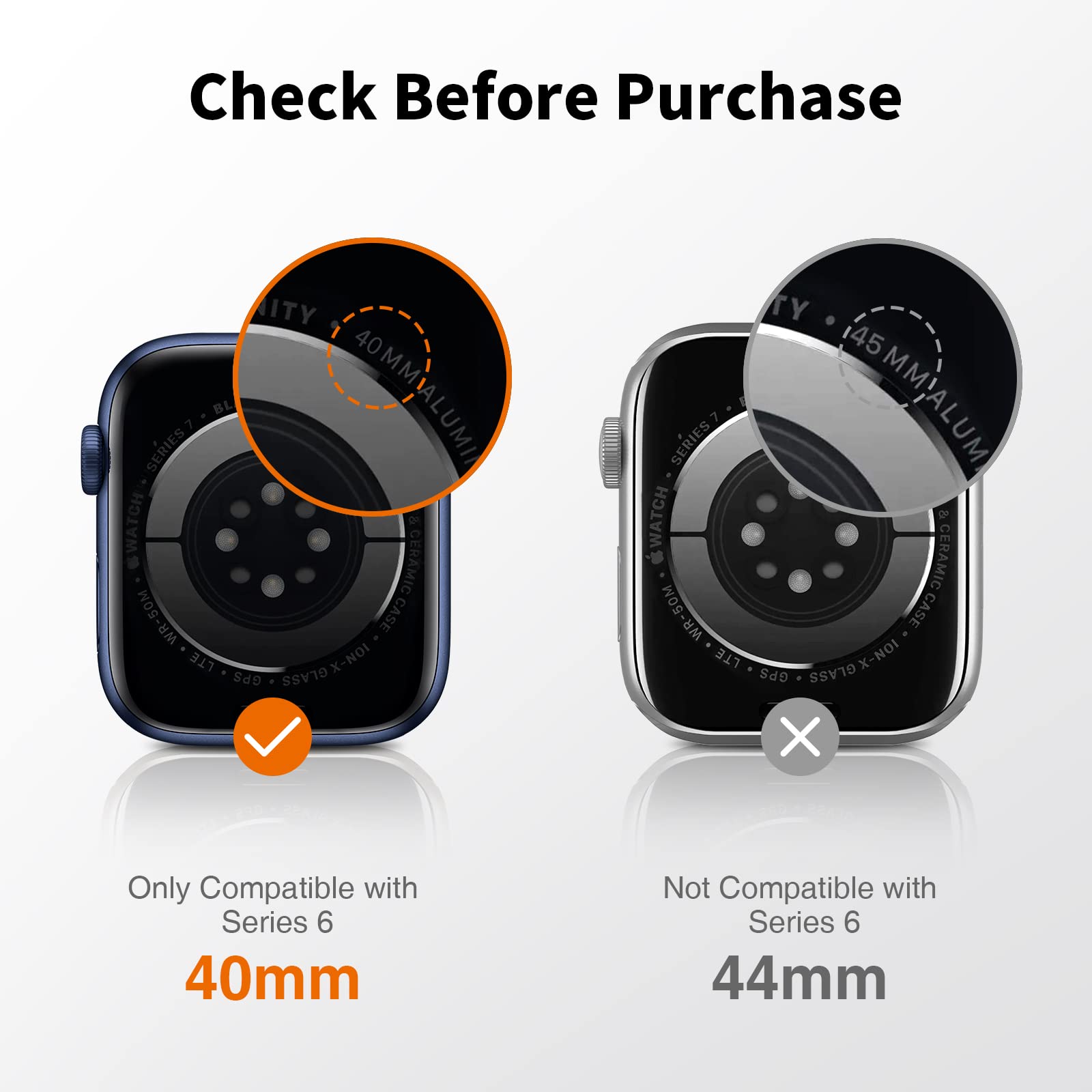 LK 8 Pack Apple Watch Series 7/8 45mm Screen Protector Screen Protector Compatible with Apple Watch Series 7/8 45mm, High Definition, Bubble Free, Clear Flexible TPU Film