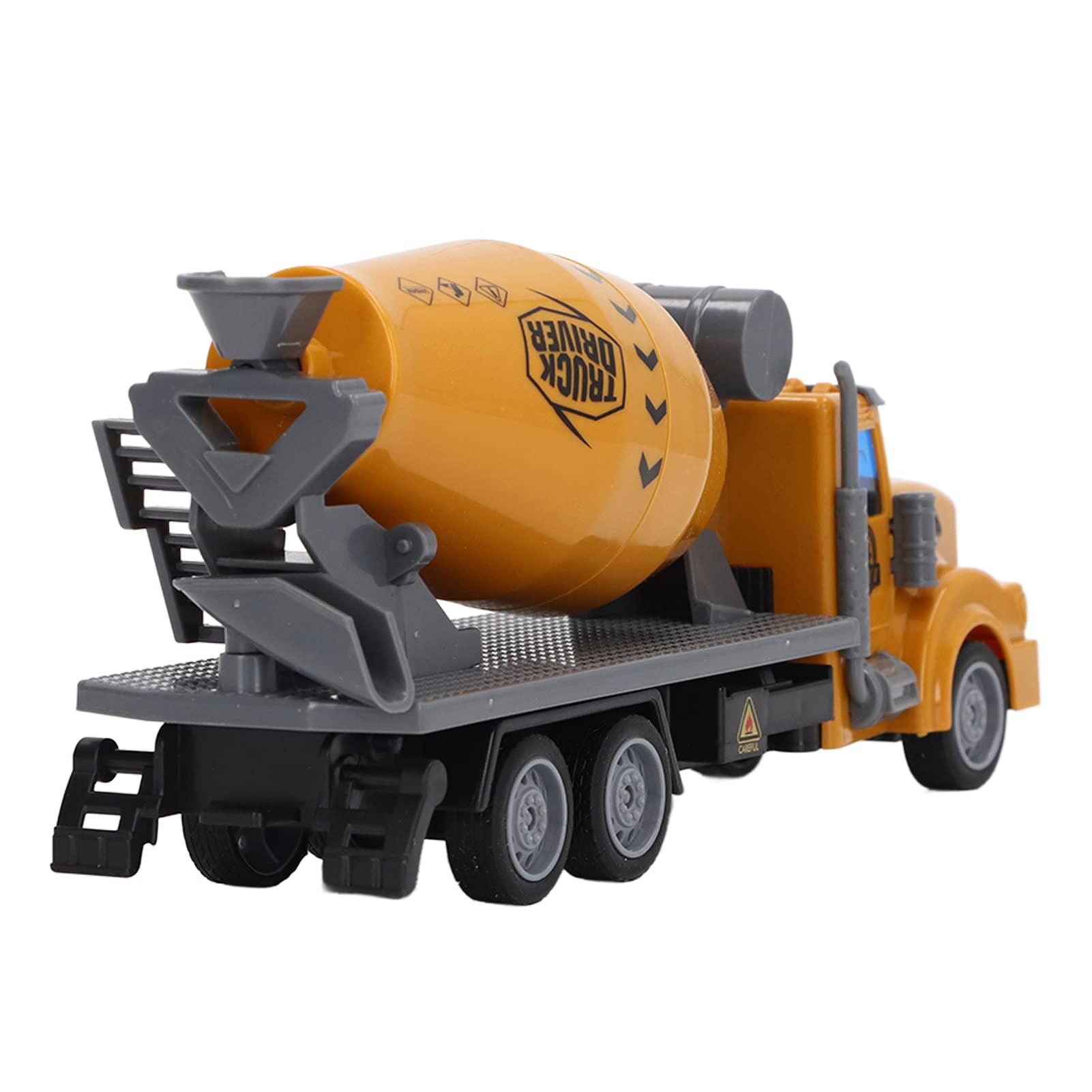SUNGOOYUE 1:48 Cement Mixer Toy Truck, High Simulation Glossy Pull Back Car Toys for 3 Years Old Kids (Long Head)