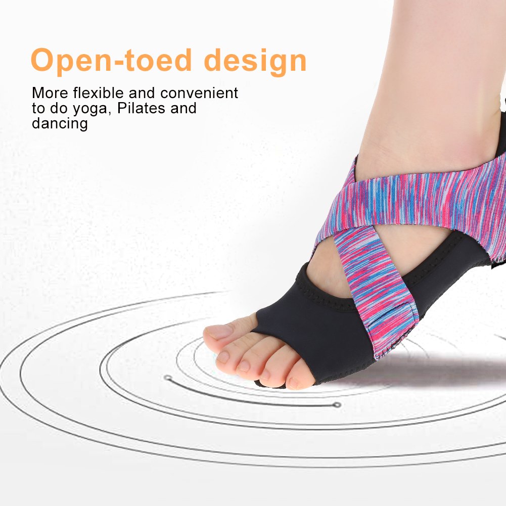 OUKENS Non Slip Yoga Socks with Grip, Toeless Anti-Skid Pilates, Barre, Ballet, Bikram Workout Socks Shoes with Grips(M(37-38))