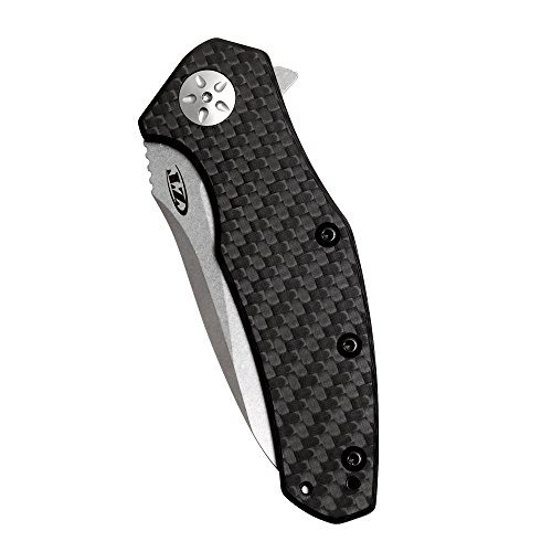 Zero Tolerance 0770CF Folding Knife; 3.25β High-Performance Crucible S35VN Steel Blade, Stonewashed Finish, Carbon Fiber Handle, SpeedSafe Assisted Opening, Liner Lock, Reversible Pocketclip; 3 OZ , black
