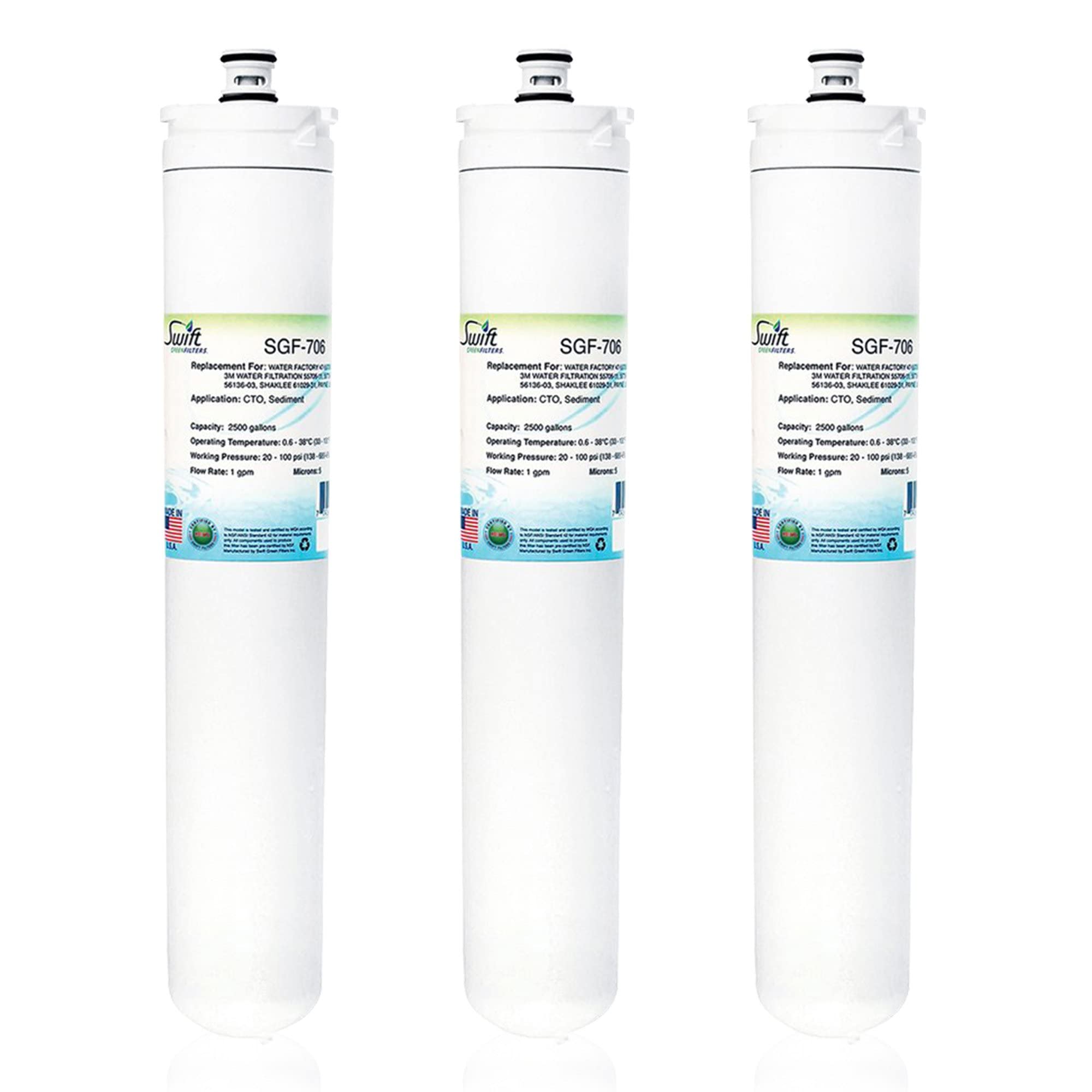 Swift Green Filters SGF-706 Compatible for 47-55706G2,47-55709CM,55706-11,61029-31,PSQC-3 Commercial Water Filter (3 Pack),Made in USA