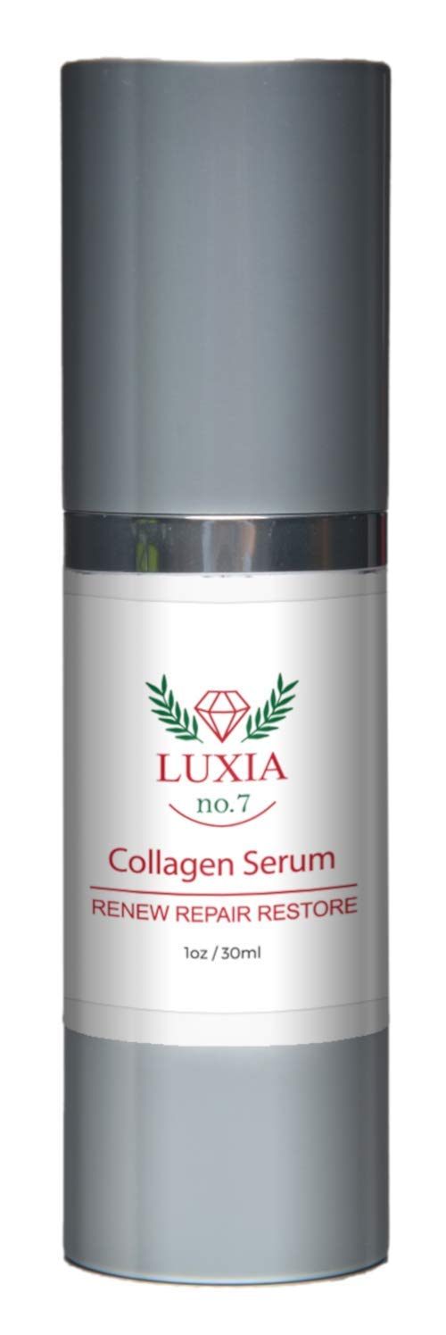 Luxia Skincare- Collagen Serum-Luxury Anti Aging Face Serum Treatment Formula for Men and Women. Effective for Fine Lines and Under Eye Wrinkles.