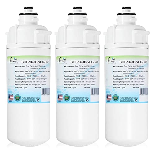 Swift Green Filters SGF-96-06 VOC-L-S-B Compatible for EEV9618-07,EV9618-01,EV9618-02 Commercial Water Filter (3 Pack),Made in USA