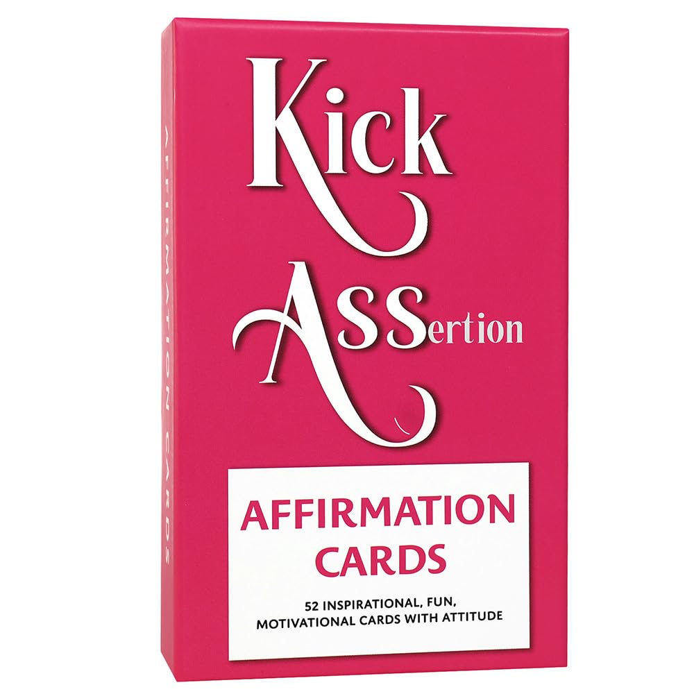 VAPARA DESIGNS KickAss Affirmation Cards For Women with Stand - Sweary Motivational And Inspirational Cards - Funny Gift For Women