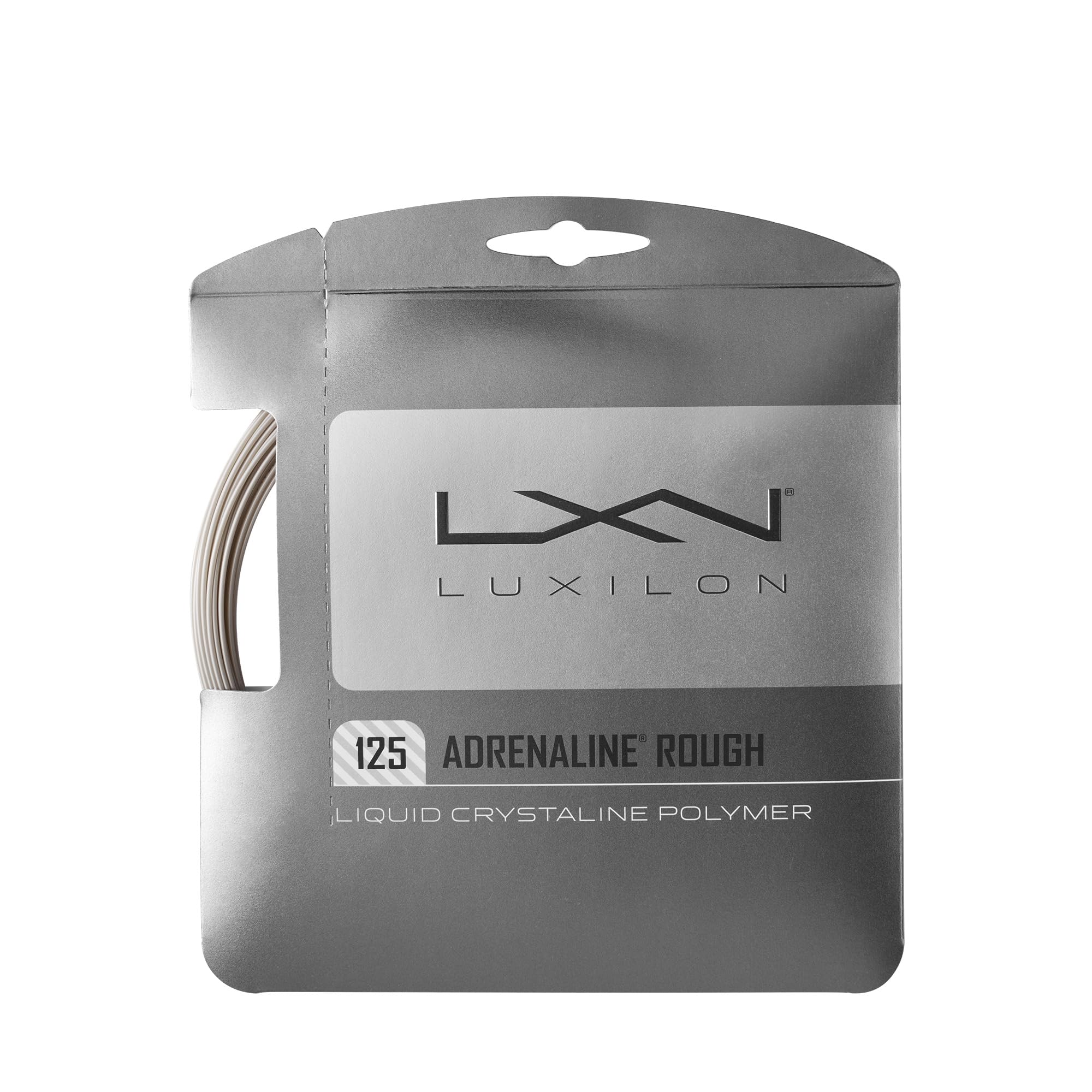 Luxilon Adrenaline Rough 125 Tennis String - Set, Platinum