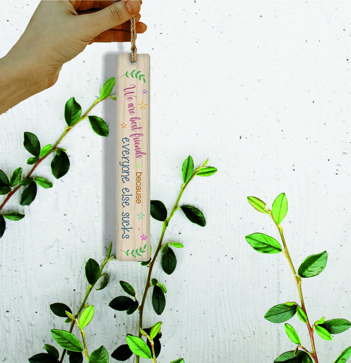 KYBELEBOHO - We are Best Friends Because Everyone Else Sucks - Wooden Bookmarks - Sign Gift - Bookmarks for Book Lovers - Book Markers for Women