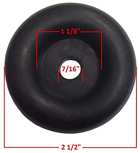 JQuad (4 Pack) 2.5" Trailer Ramp Door Bumper, Compatible with Truck Cargo Hatch - Round Rubber Bump Stops