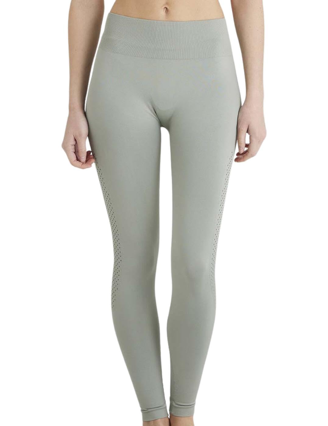 Pretty Polly Women's Eco Active Wear Leggings, Green (Sage), Medium
