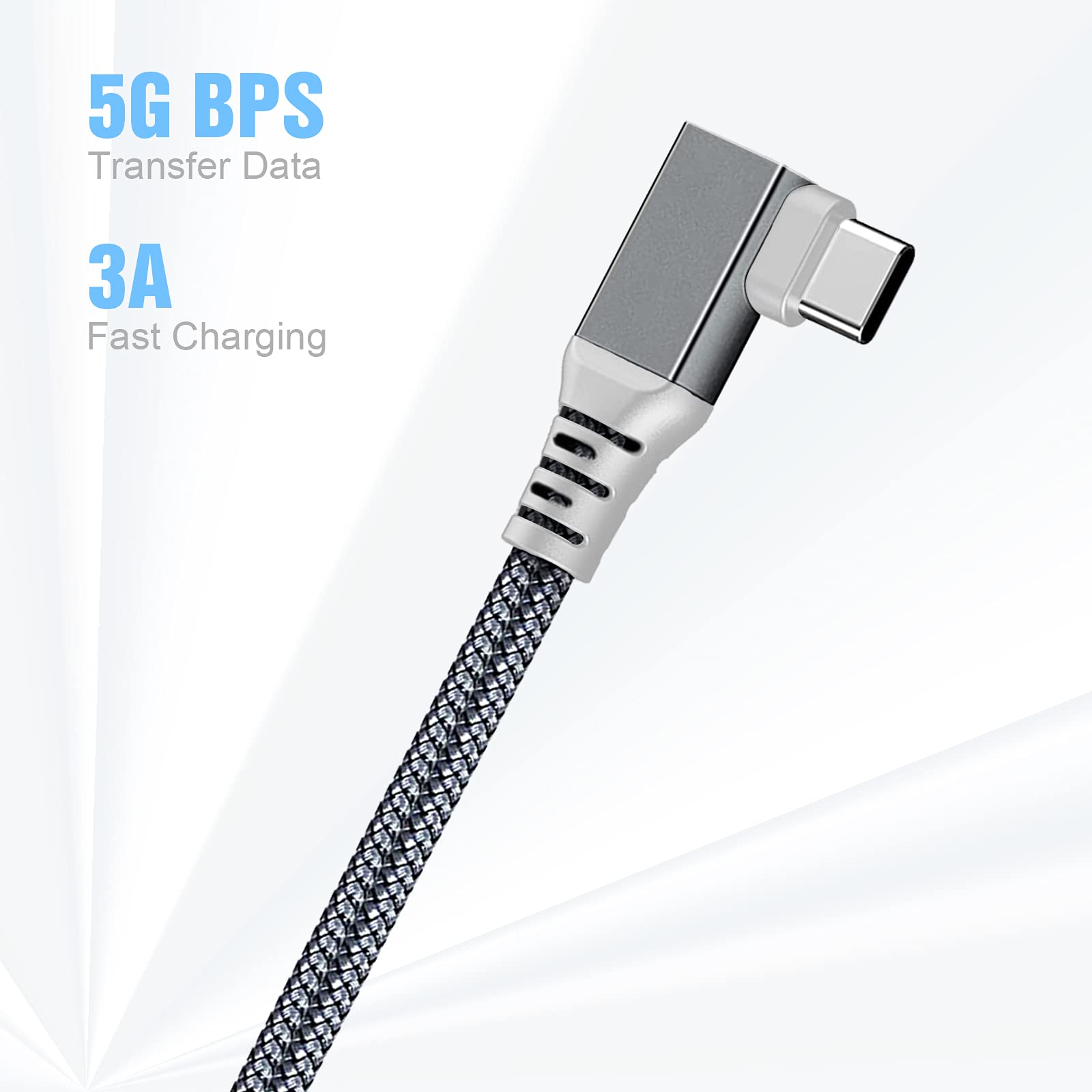 Oculus Link Cable-16FT USB C 3.2 Gen1 Cable with 5 GBps Data Transfer & Faster Charging Cable for Oculus Quest 2 USB C to A Nylon Braided Long PC Connect Power Data Cable Accessories for Oculus(16ft)