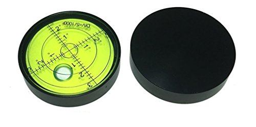 umei High precision horizontal bubble Aluminium Case Bullseye Spirit Bubble Surface Level Round Inclinometers for Surveying Instruments and Tribrachs, 60mm,Accuracy 15'/2(60x12mm)
