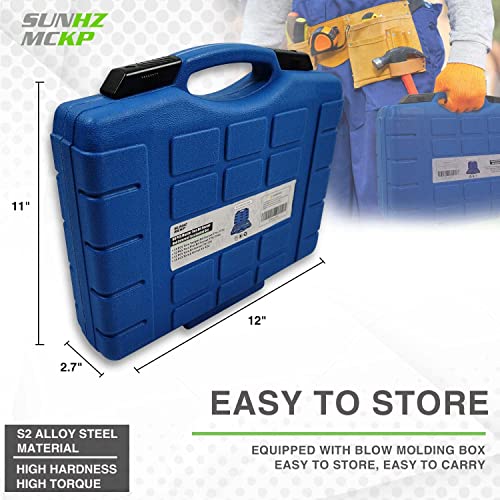 SUNHZMCKP 60-Piece Master Torx Bit Socket and External Torx Socket Set, S2 Alloy steel,E4-E24, T6-T70,TT6-TT70,TP8-TP60,The best auto repair tool