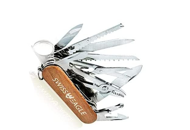 Swiss Eagle Classic Multi-Tool Army Knife - Packs 30 Tools In Your Pocket