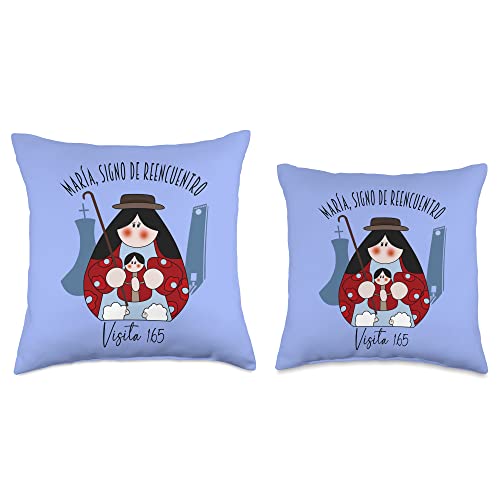 Virgen Divina Pastora Venezuela Gift Store Virgen Divina Pastora Barquisimeto Venezuela Virgin Mary Throw Pillow, 16x16, Multicolor