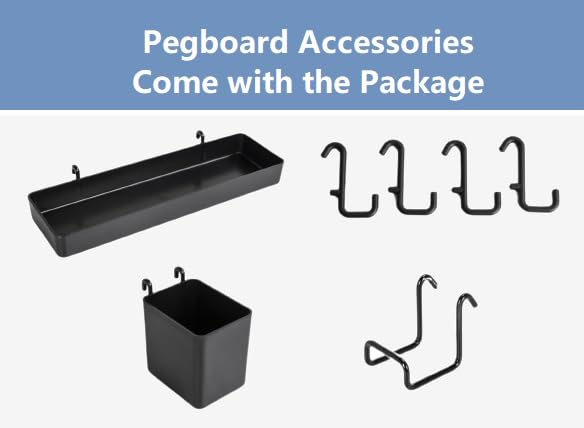 MAX SMART Clamp-on Desk Pegboard, Desk Privacy Panel, Office & Gaming Desk Organizer, Standing Desk Accessory - Efficiently Organize Above or Under Desk Placement