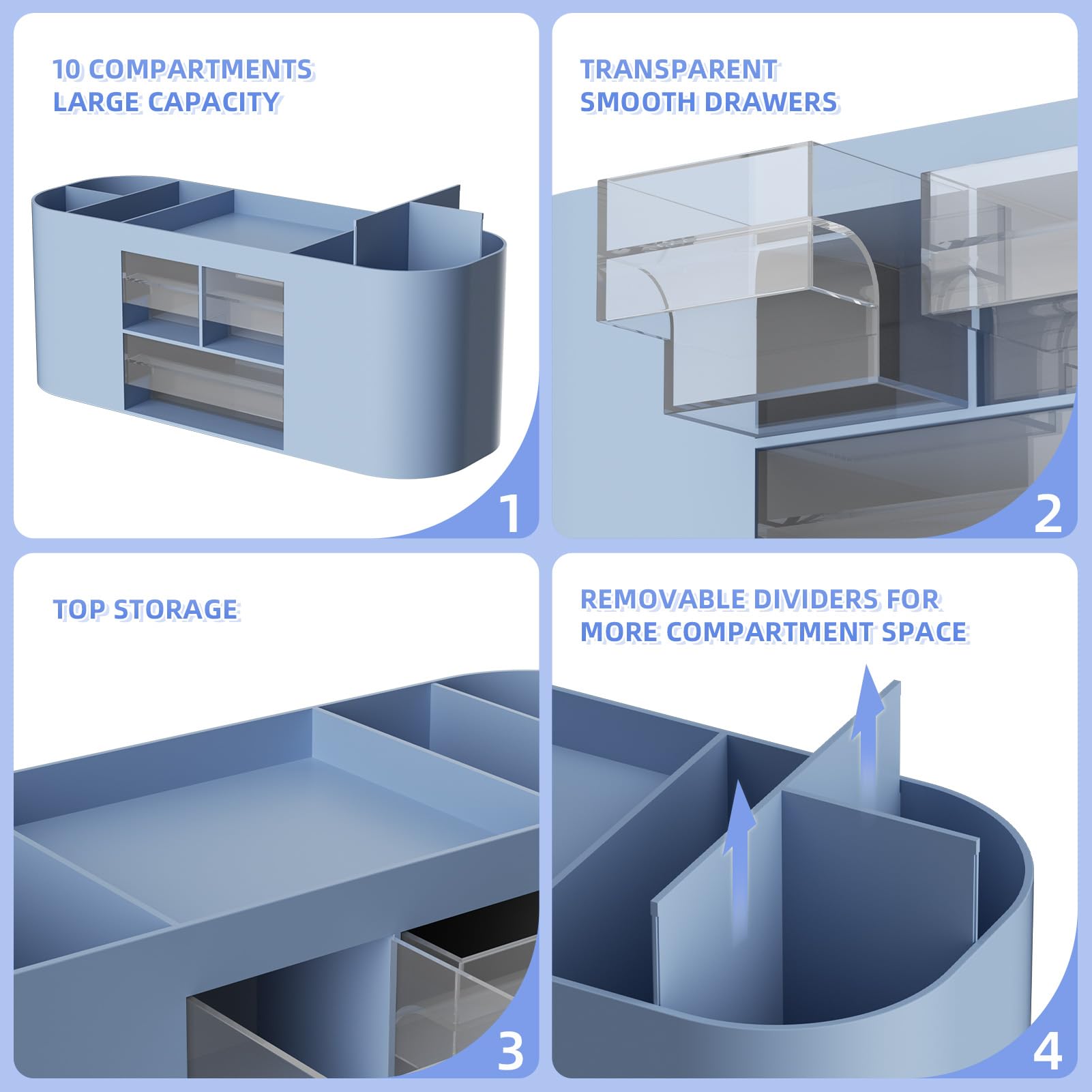 Magnetic File Holder, 4 Compartments Magnetic Paper Holder with Strong Magnetic Back, Magnetic Mail Organizer for Bill, Documents, Coupons, Mails, etc.