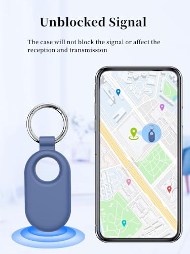LDSXAY Compatible with Samsung Galaxy SmartTag2 Case, Scratch Resistant Silicone Protective Skin Cover for Galaxy SmartTag2 Case with Key Ring, Soft Touch (Brown)