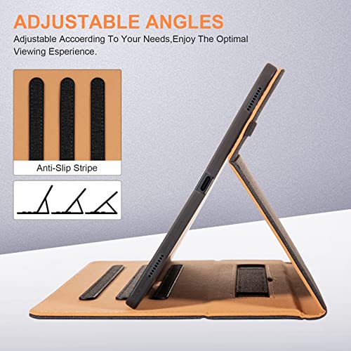 Vakarey for Samsung Galaxy Tab S7 Fe 5G Case with Pen Holder,Cover Case for Samsung Galaxy Tab S8 Plus 12.4 Inch Tablet,Black