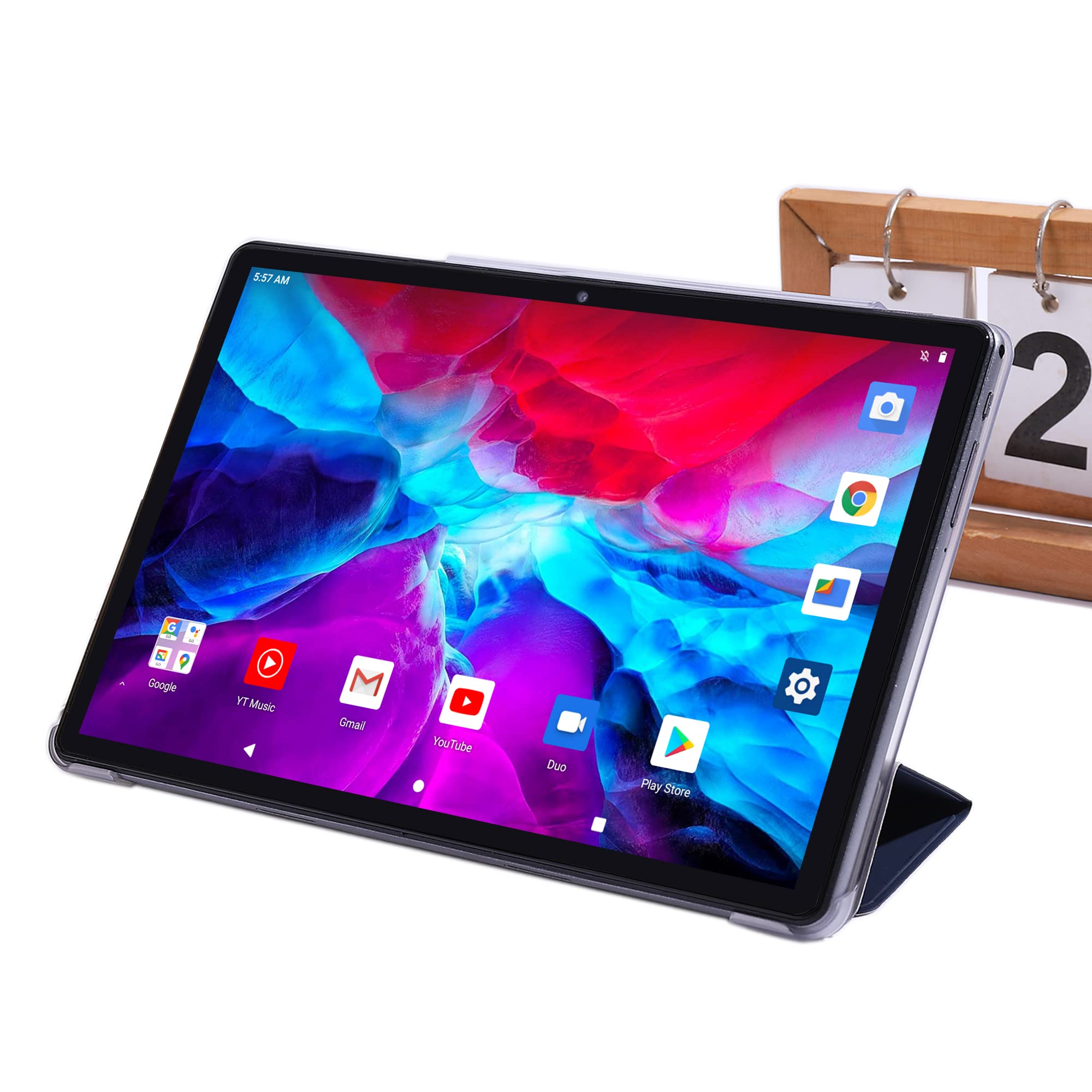 Tablet 10 inch, Tablets Android 11, Octa-Core Tablets, 3GB RAM+32GB ROM, Google Certificated Wi-Fi Tablets,2.5D G+G, Dual Camera,Include Tablet Leather Case - Black