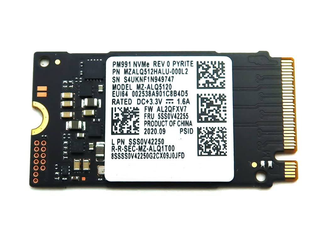 Solid State Drive MZALQ512HALU-000L2 Compatible Replacement Spare Part for Samsung MZ-ALQ5120 512GB M.2 2242 NVMe PCIe Gen3 x4 SSD