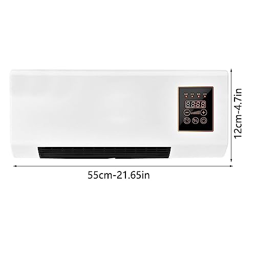 VKEKIEO Small Air Conditioners Fan Wall Mounted Mini Cooling and Heating Air Conditioner fan Remote Control Portable Cooler Fan and Heater Combo Home Bathroom Bedroom Office Room Light White