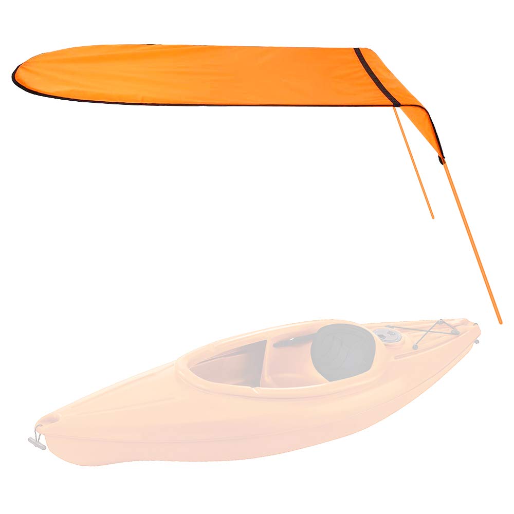 KUUQA Kayak Boat Canoe Sun Shade Canopy for Single Person, Kayak Accessories Valentines Day Anniversary Birthday Gifts for Him Her Husband Wife(Orange)