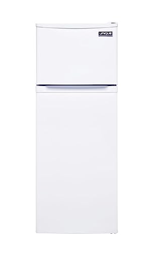 Unique Appliances UGP-170L W 6 Cu. Ft. Solar Powered DC Top Freezer Refrigerator, White; Highly Efficient Insulation Throughout and Simple Effortless Controls; Bottom Crisper