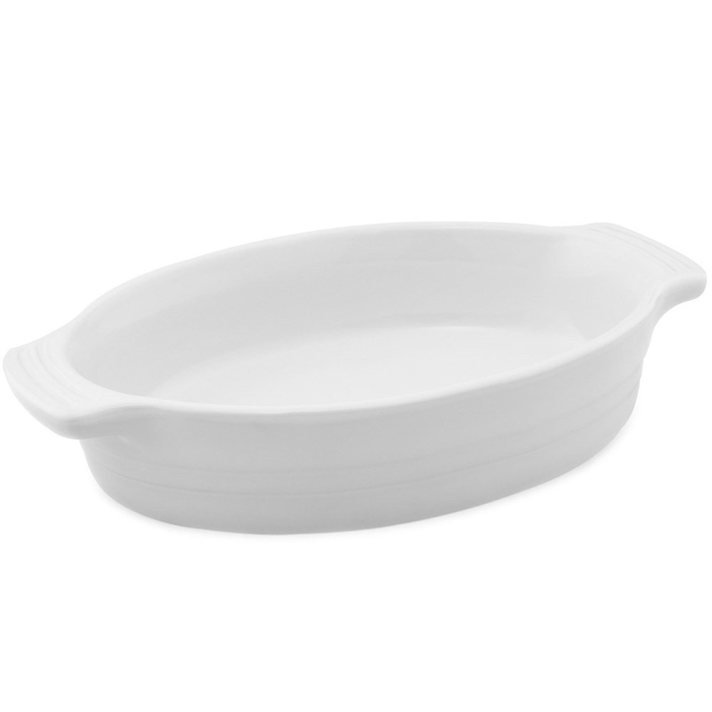 Le Creuset Stoneware 10-1/2-Inch Oval Baking Dish, White