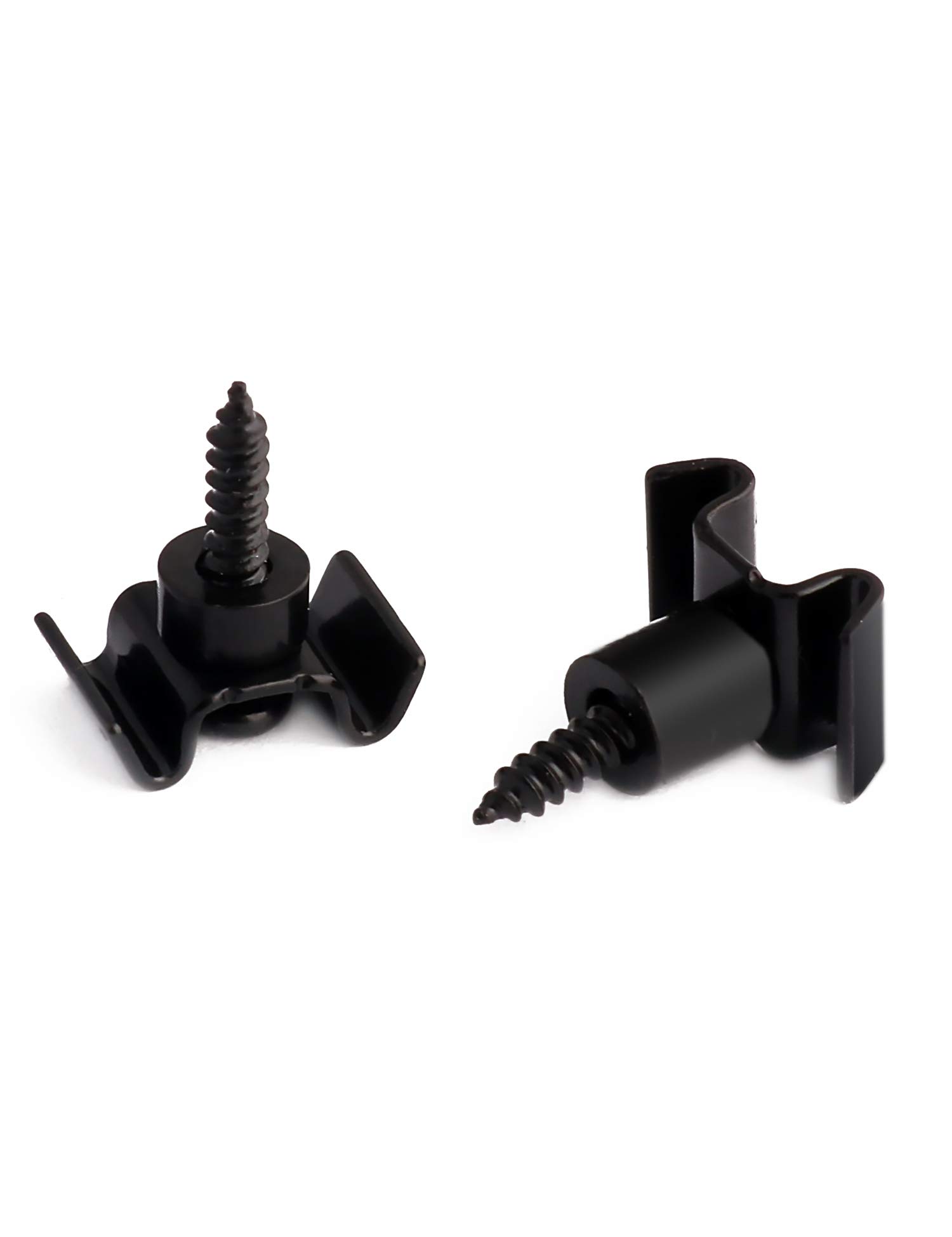 Metallor Guitar String Trees String Retainer Guides Compatible with Strat Tele Style Electric Guitar Bass Parts Replacement Pack of 4pcs with Mounting Screws Black.