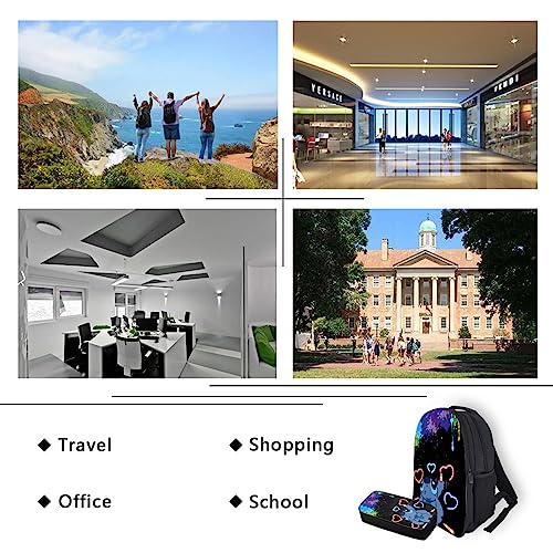 zuewtbk Kawaii Kids Backpack Set Casual School Backpack with Pencil Case Back School Supplies for Students Boys Girls
