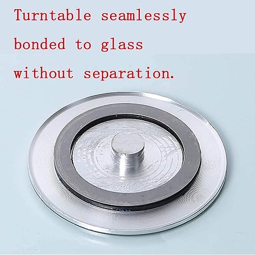Turntable Glass Turntable Clear Round Rotating Food Tray, Lazy Susan Turntable for Dining Table, Daily Household, Hotel, Walkway Snack Booth, Teahouse Use Lazy Susan Turntable (Color : Transparent,