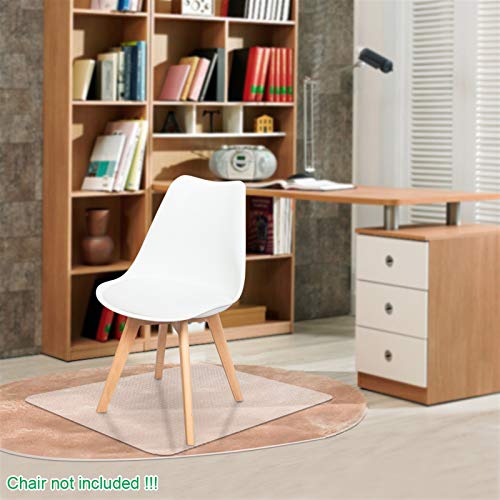 Kcelarec Office Chair Mat for Carpet,Computer Desk Chair Mat with Nail– Easy Glide Rolling Plastic Floor Mat for Office Chair on Carpet for Work, Home, Gaming (Style 2-35.43 x 47.24 x 0.08)