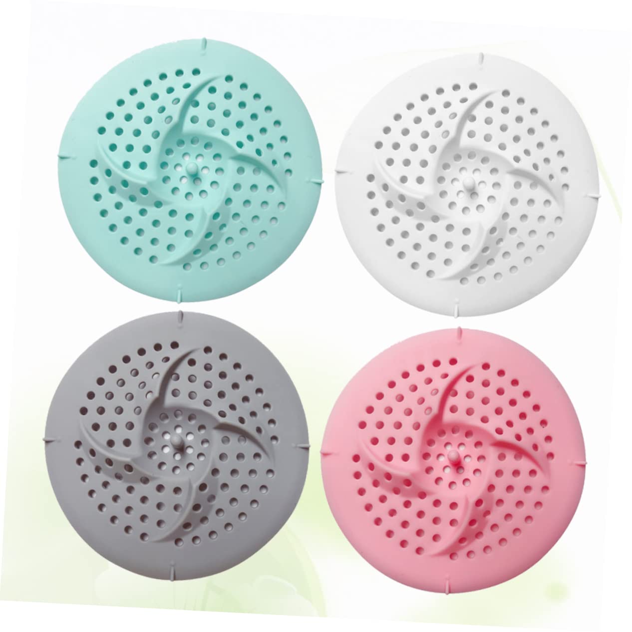 Veemoon 4pcs Floor Drain Cover Bathtub Strainer Bathtub Drain Cover Silicone Drain Cover Kitchen Sink Plug Sink Drain Filter Home Sink Filter Bath Sink Bath Filter Simple Kitchen Supplies