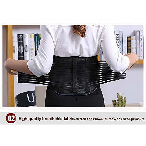 Lumbar Support Belt Lumbar Lower Back Brace and Support Belt Self-Heating Warm Back Support Belt for Pain Relief and Injury Prevention Back Braces for Lower Back Pain Relief (Size : XX-Large)