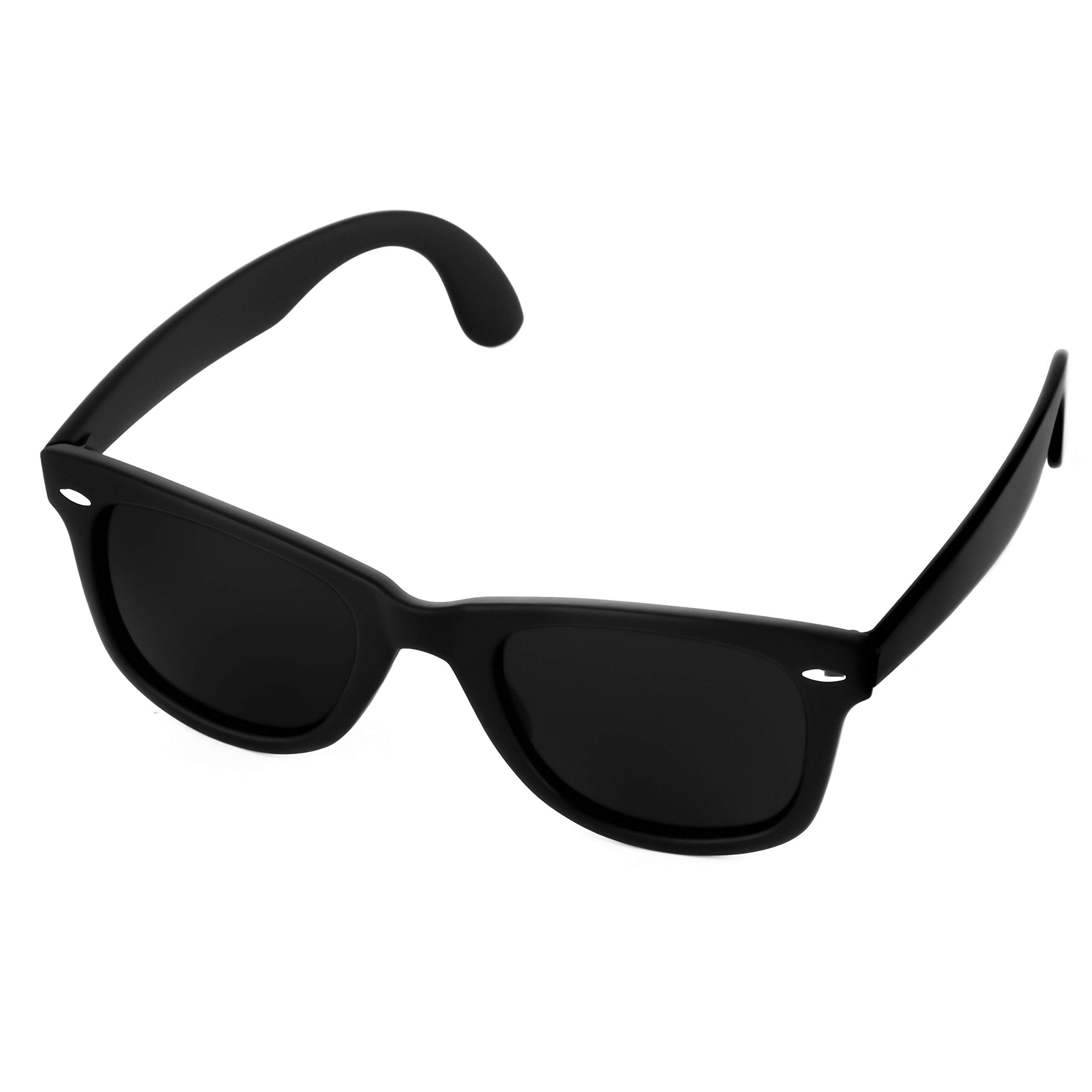 Legend Eyewear - Retro Super Dark Lens Non-Polarized Lens Square Horn Rimmed Sunglasses