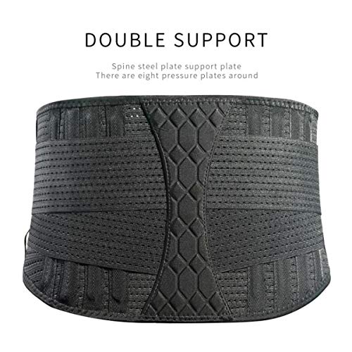 Lumbar Support Belt Breathable Back Support Belt Sports Support Waist Lower Back Brace Steel Plate Support Lumbar Support Belt for Pain Relief and Injury Prevention Back Braces for Lower Back Pain Rel