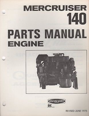JUNE 1975 MERCRUISER 140 ENGINE PARTS MANUAL C-90-68573 (079)