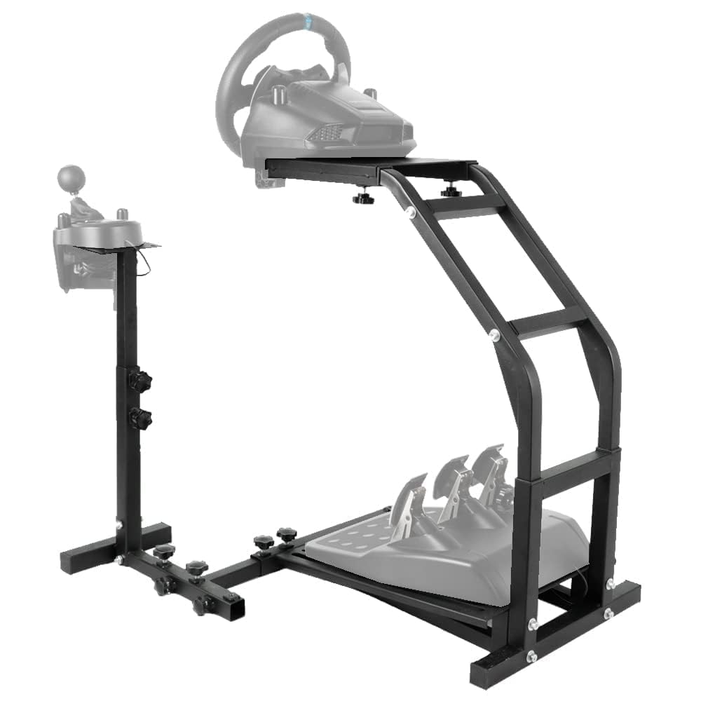 Marada Racing Steering Wheel Stand Adjustable Fit for Logitech Thrustmaster G29 G920 G923 T248 T300 T300RS TX F458 T500 Racing Simulator Cockpit Sim Racing Stand, Shifter Wheel and Pedal Not Included