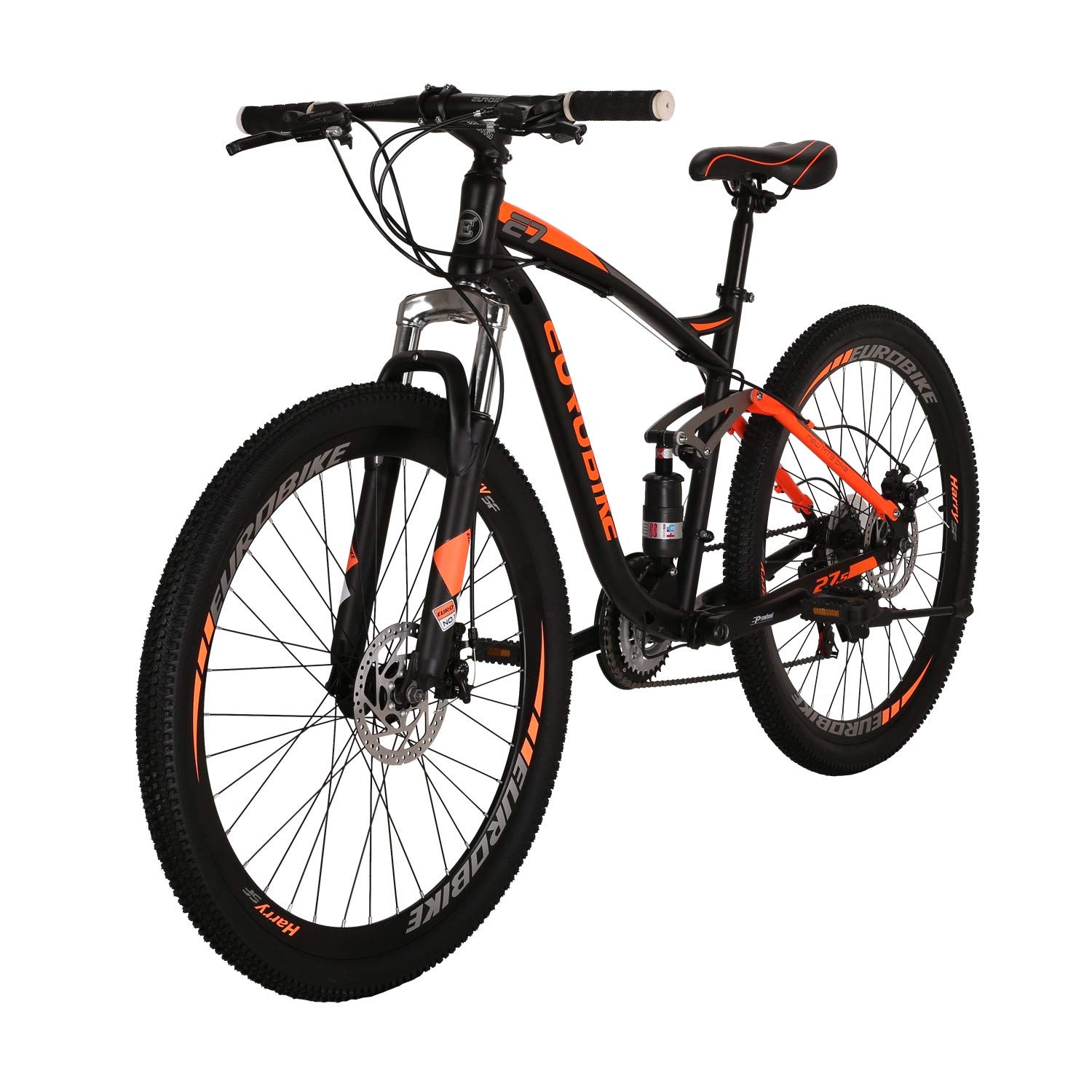 LZBIKE BICYCE E7 27.5inchs Mountain Bike 21-Speed Frame Shock Absorption Mountain Bicycle Orange