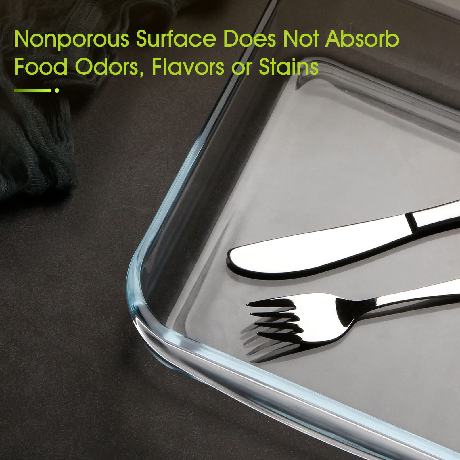 NUTRIUPS 2.4QT Square Glass Baking Dish,9x9In Square Baking Dish,Square Baking Pan,Glass Baking Dish for Oven