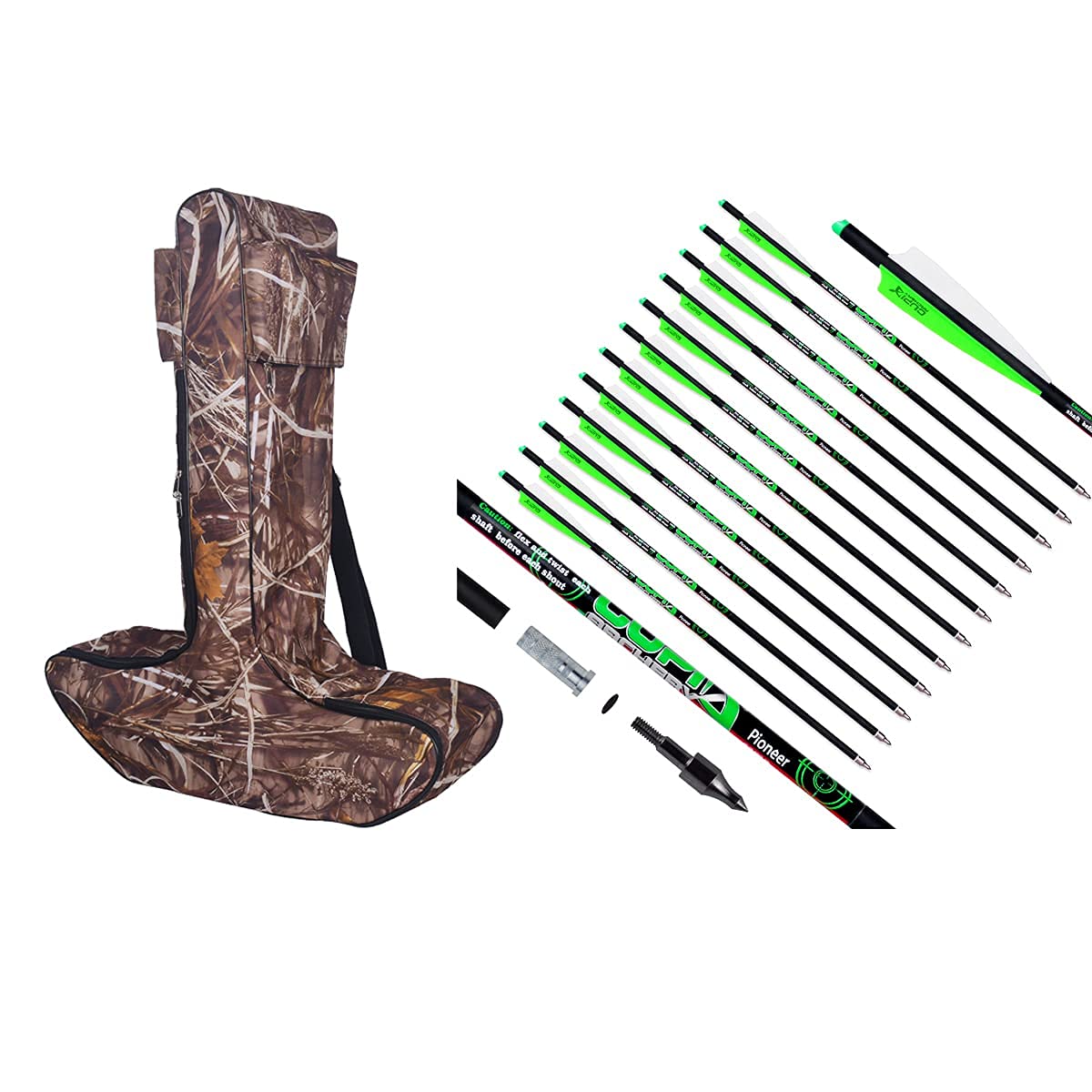 LWANO Crossbow Bolts 20 Inch Arrows with Removable Tips and Crossbow Case Soft Crossbow Bag