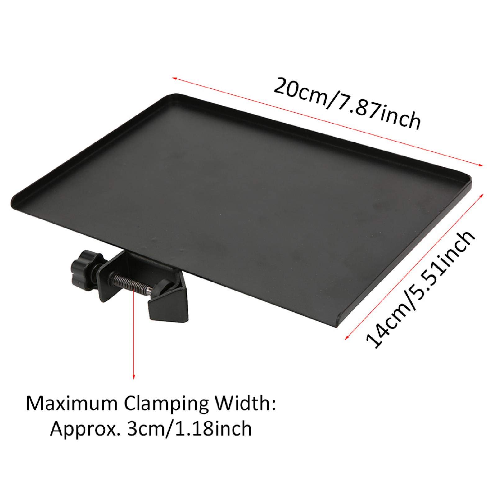 Mic Rack Stand Phone Holder, Multifunctional Microphone Stand Tray, Alloy Clamp-On Chat Room for Live Broadcast