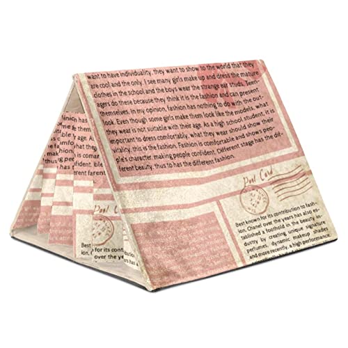 Y-DSIWX Guinea Pig House Bed, Rabbit Large Hideout, Small Animals Nest Hamster Cage Habitats Newspaper Retro