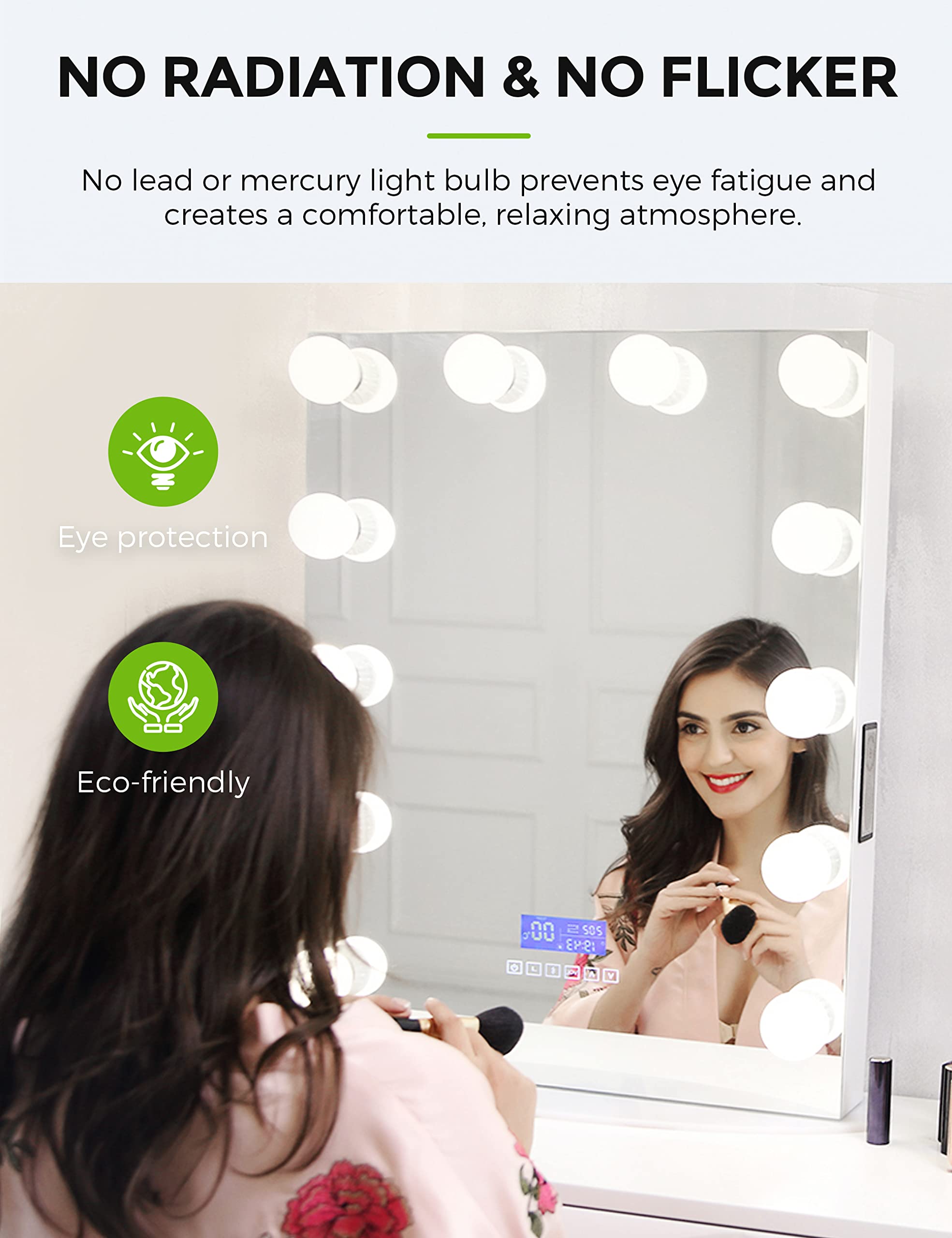 LOHAS G25 Globe Light Bulbs, LED Vanity Lights 40-45W Equivalent, Bathroom Round Light Bulb, E26 Edison Base Lamp for Bathroom Makeup Mirror Home Lighting, Non-Dim, 6 Pack