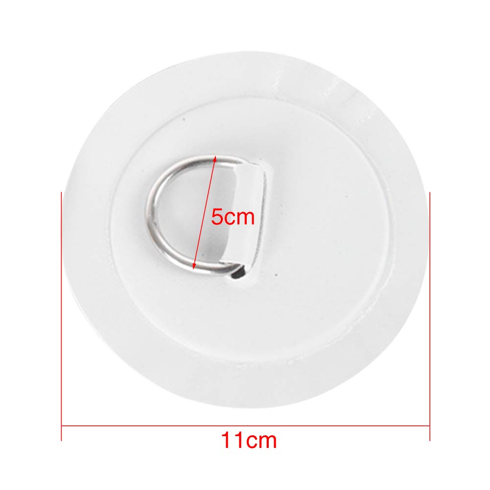 LVOERTUIG Kayak D Ring,Stainless Steel D-Ring Pad Patch Lashing Ring for Inflatable Boat Raft Dinghy Kayak Surfboard SUP Paddleboard Accessories