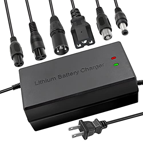Tnvodejo 58.8V 5A Li ion Battery Charger Multiple Plugs Battery Charger 14S 48V (Not Applicable to Lead-Acid Batteries)