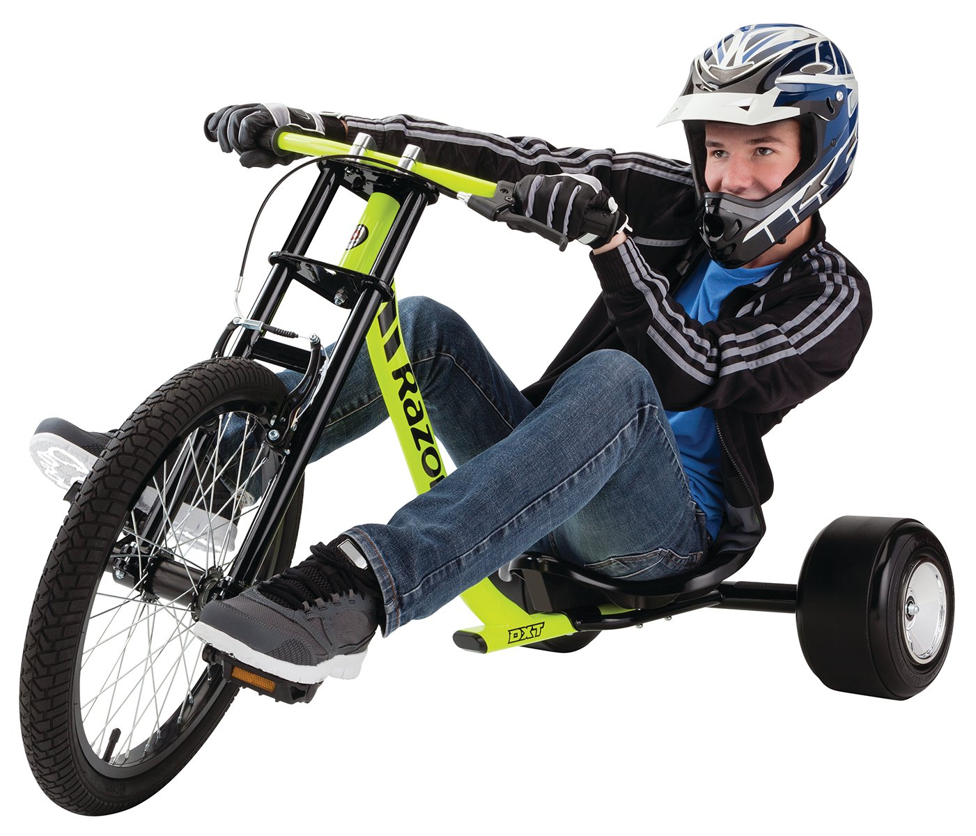 Razor DXT Drift Trike Yellow, One Size and Radio Flyer Junior Flyer Trike, Outdoor Toy for Kids, Ages 2-5