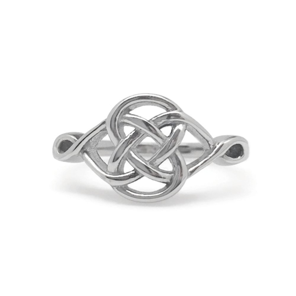 Loralyn Designs Celtic Love Knot Stainless Steel Irish Ring Womens