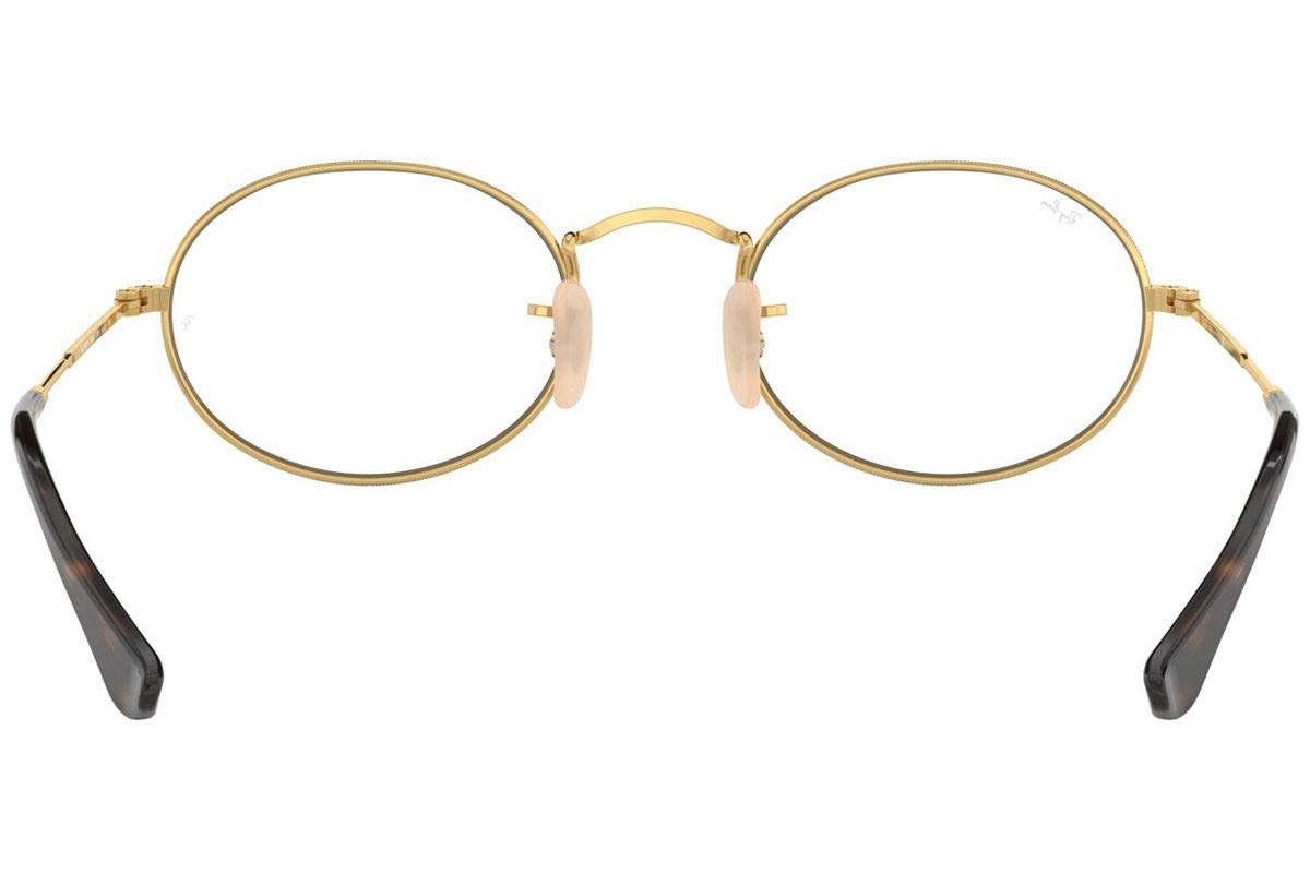 Ray-Ban RX3547V Oval Prescription Eyeglass Frames, Arista/Demo Lens, 48 mm