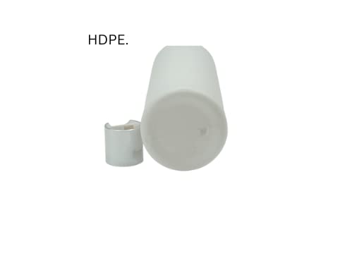 Plastic bottle 16 Oz/500Ml, HDPE,white color, with silver disk top cap, Pack of 6 are Perfect for filling liquid soap lotion conditiner shampoo, cleaning and disinfecting, multy purpuse use.