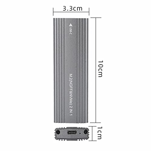 Solid State Hard Disk Drive Box SSD Enclosure Fast Indicator 10Gbps SATA PCIe to USB3.1 Mobile Disk Box Grey